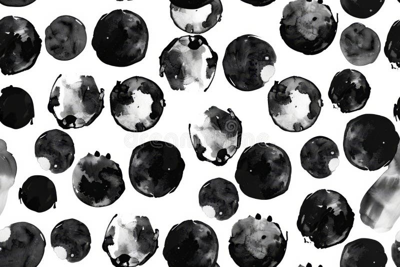 Black Isolated Ink Dots Background. Minimalist Background Featuring ...