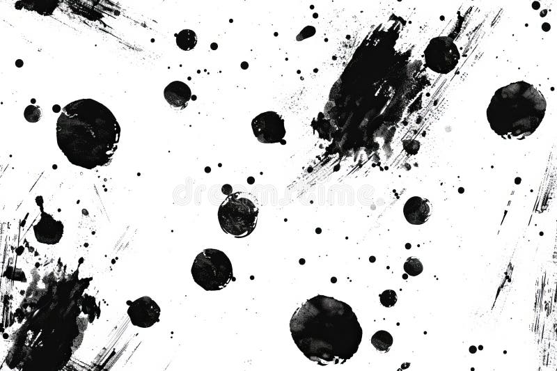 Black Isolated Ink Dots Background. Minimalist Background Featuring ...