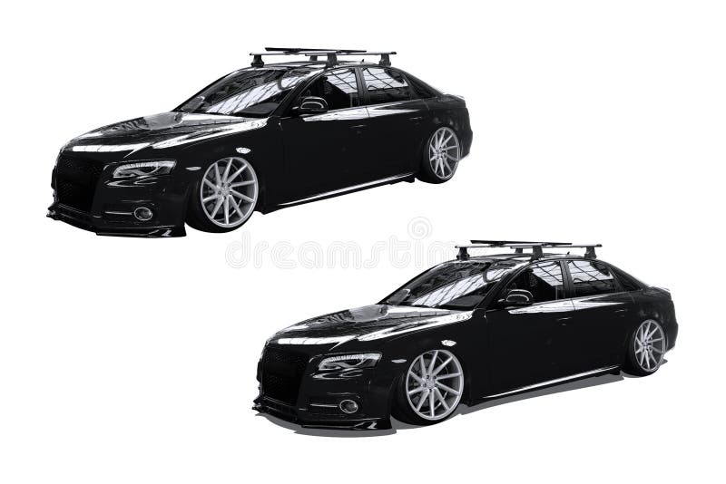 Silver Subcompact Car 5 Door Hatchback Variety of Angles. Stock Image ...