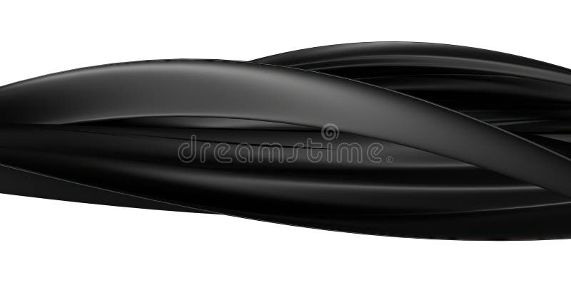 Black Isolated Organic Dynamic Curvy Line Abstract Dramatic Modern ...