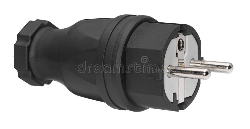 Black isolated plug stock photo. Image of power, current - 180073792