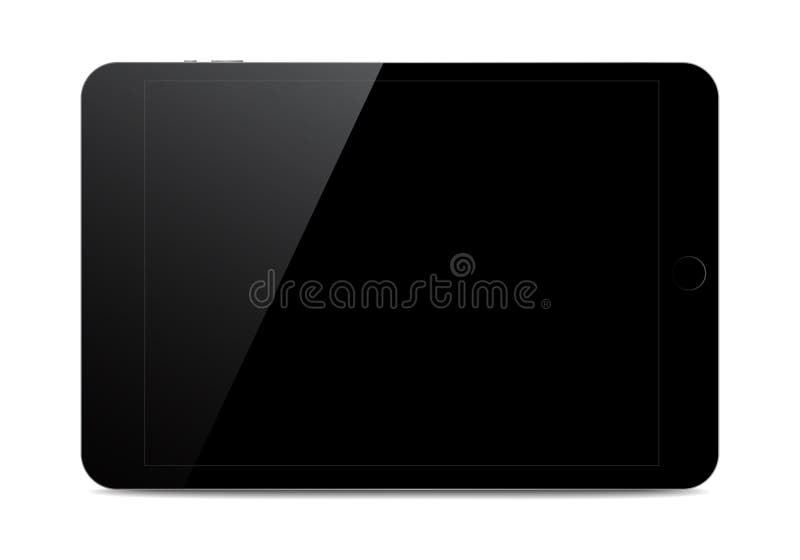 Black isolated tablet stock illustration. Illustration of desktop ...