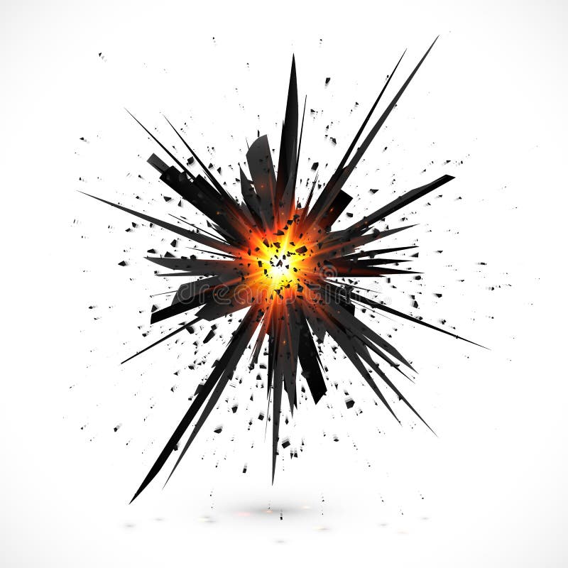 Explosion stock vector. Illustration of bonfire, incineration - 6483911