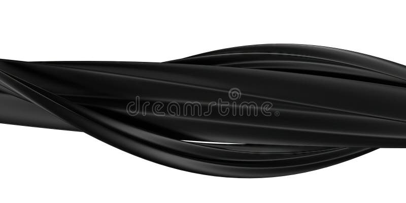 Black Isolated Wind Flow Fabric-like Soft Metal Abstract Dramatic ...