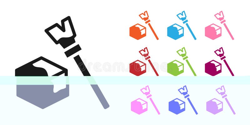 Black Isometric Cube Icon Isolated on White Background. Geometric Cubes ...