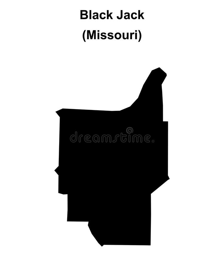 Black Jack outline map stock vector. Illustration of cartography ...