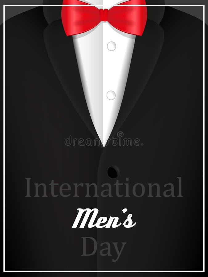 Black Jacket and Red Bow Tie with Text Stock Vector - Illustration of ...