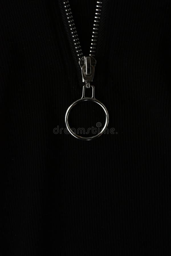 Black Jacket with Silver Clasp Close Up Stock Photo - Image of jacket ...