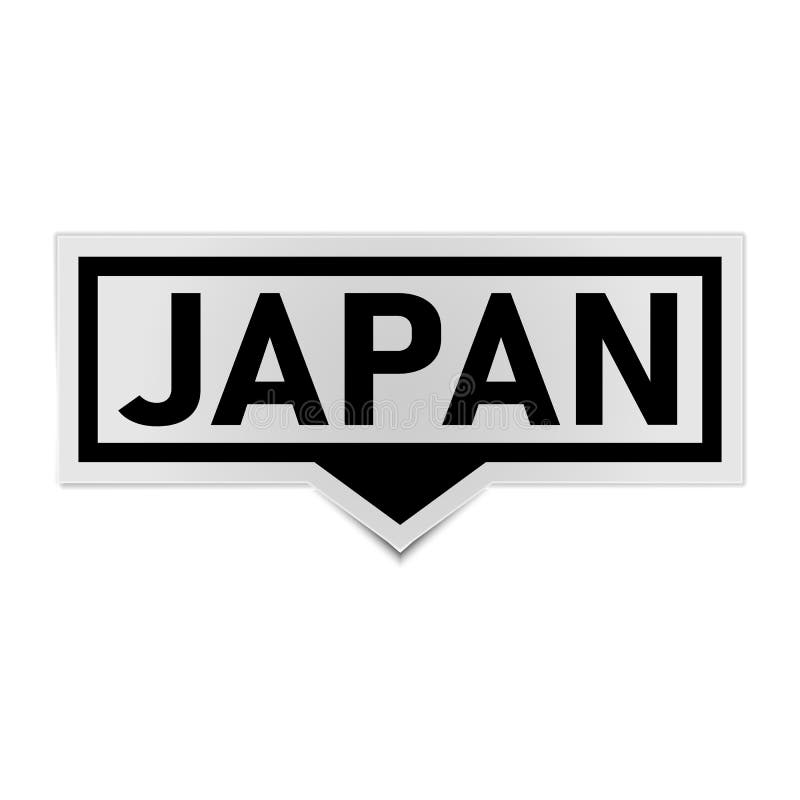 Black Japan Banner Paper Tag Flat Design Vector Illustration. Stock ...