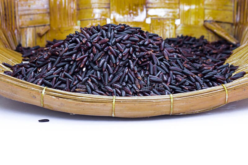 Black Jasmine Rice (Rice Berry) Stock Photo - Image of diet, asian ...