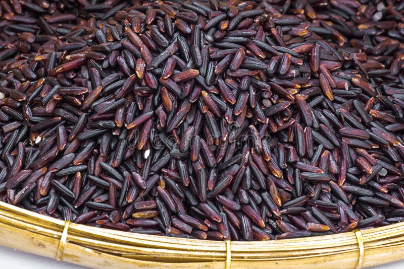 Black Jasmine Rice (Rice Berry) Stock Photo - Image of cooking, healthy ...