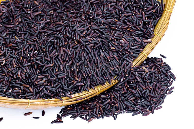 Black Jasmine Rice (Rice Berry) Stock Photo - Image of cooking, healthy ...