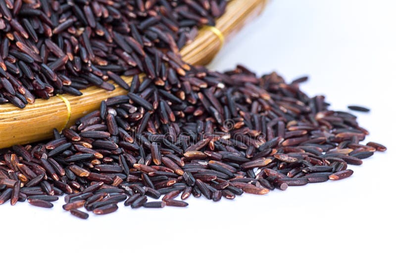 Black Jasmine Rice (Rice Berry) Stock Image - Image of biologic ...