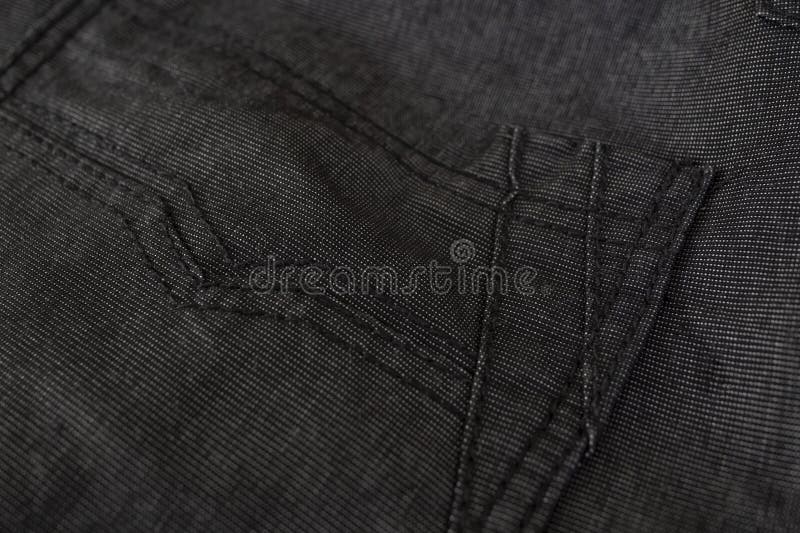 Black Jeans Texture with Sewing Pattern Back Pocket, Abstract Close Up ...