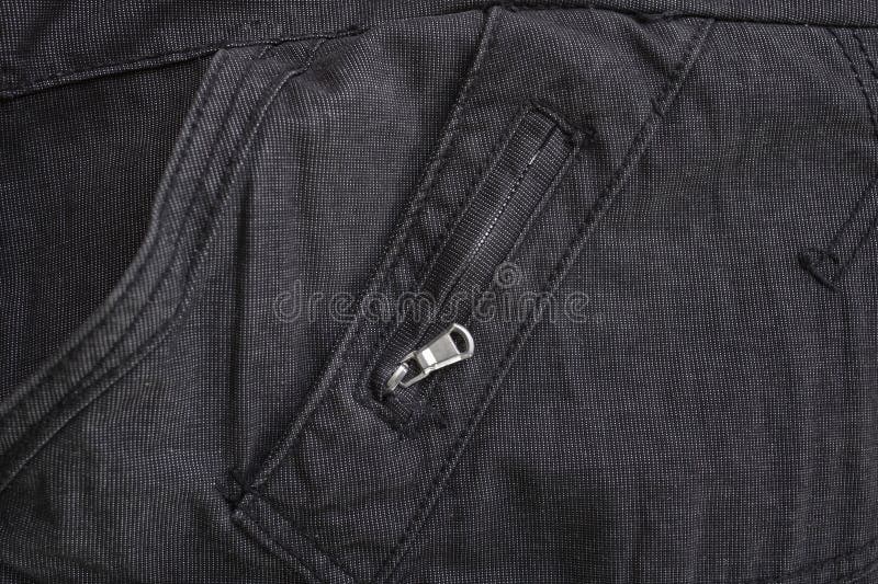 Black Jeans Texture with Sewing Pattern and Zipper, Abstract Close Up ...