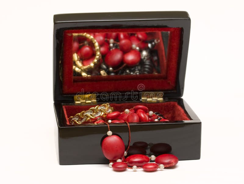 Black jewellery box stock photo. Image of jewelery, case - 11094174