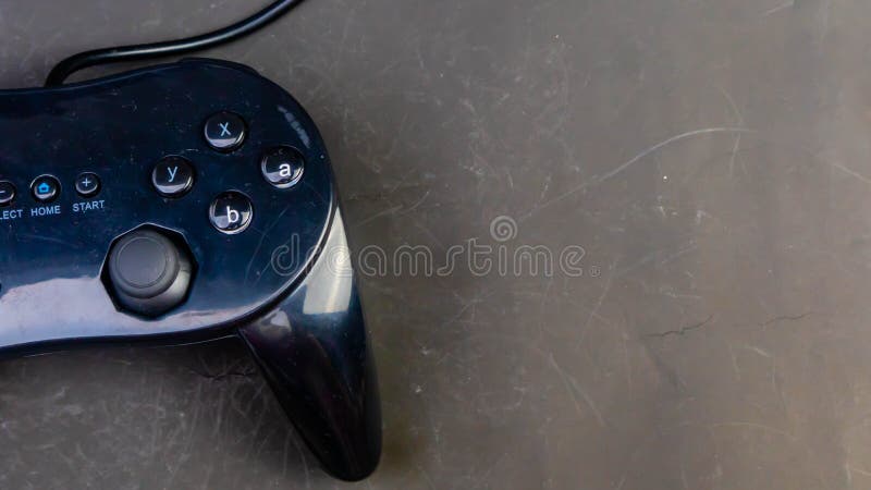Black Joystick Black Background Stock Image - Image of gamer, hardware ...