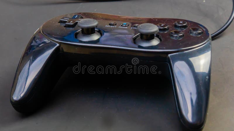 Black Joystick Black Background Stock Image - Image of black, buttons ...