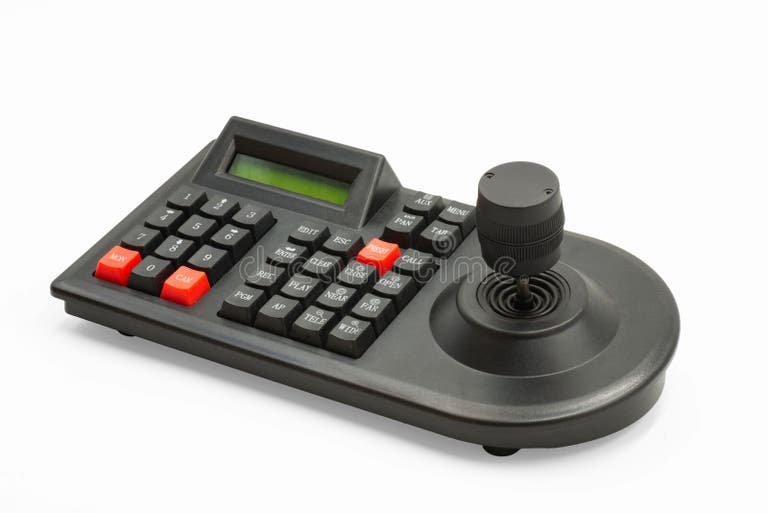Joystick Controller with Keypad Stock Image - Image of white ...