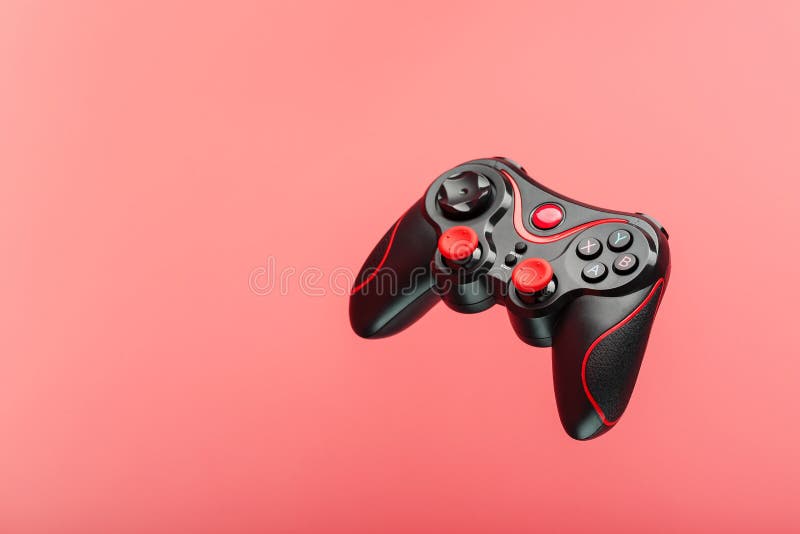 Game Controller Controller on Red Background. Device To Control and ...