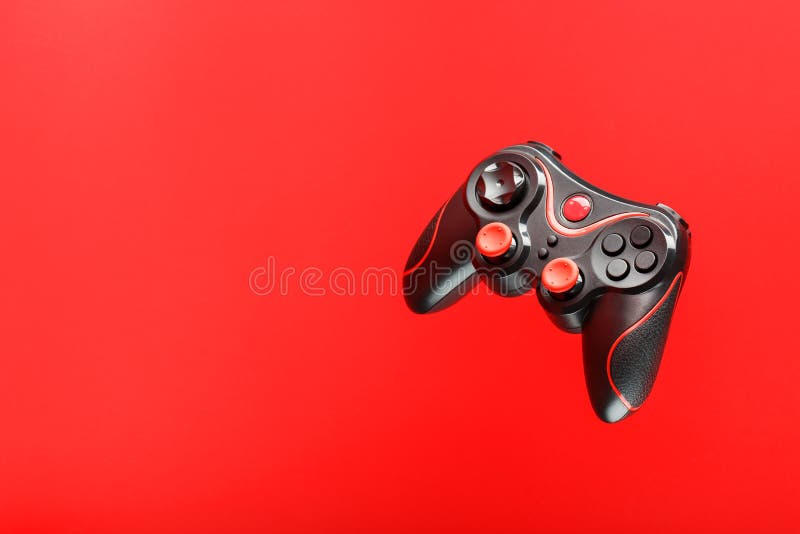 Game Controller Controller on Red Background. Device To Control and ...
