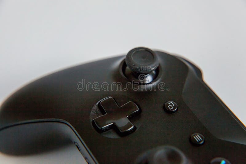 Black Joystick Gamepad, Game Console Isolated on White Background Stock ...