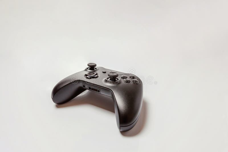 Black Joystick on White Background Stock Photo - Image of control ...