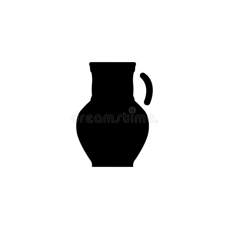 Black Jug Icon, Flower Jug Sign. Vector Illustration Eps 10 Stock ...
