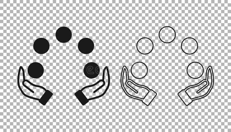 Black Juggling Ball Icon Isolated on Transparent Background. Vector ...