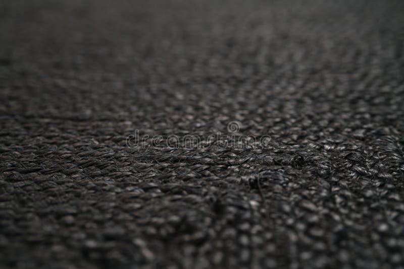 Black Jute Floor Rag Background Closeup Stock Image - Image of fiber ...