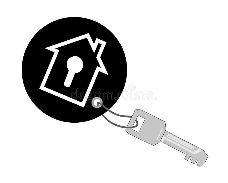 Black key chain stock vector. Illustration of housing - 21811718