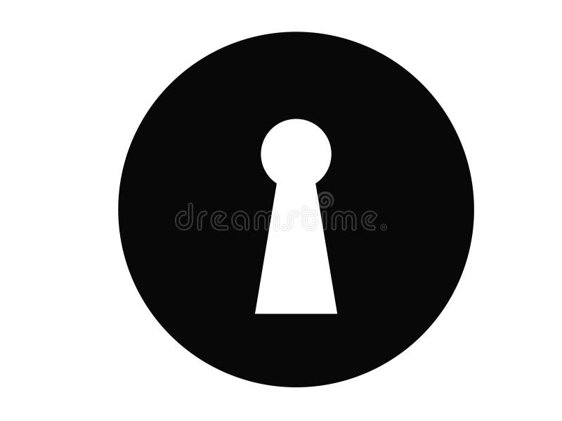 Black Key Hole Icon Design. Keyhole Icon in Modern Flat Style Design ...