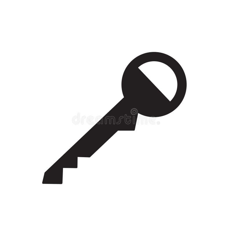 Black key icon stock vector. Illustration of blocked - 106725554