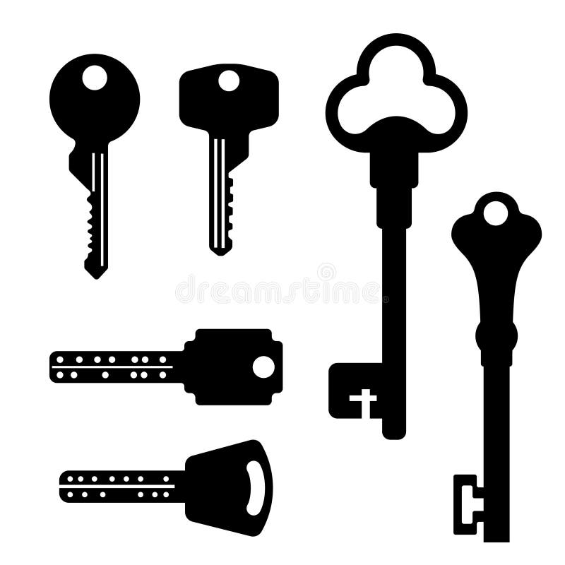 Black key icon stock vector. Illustration of safety, black - 69659978