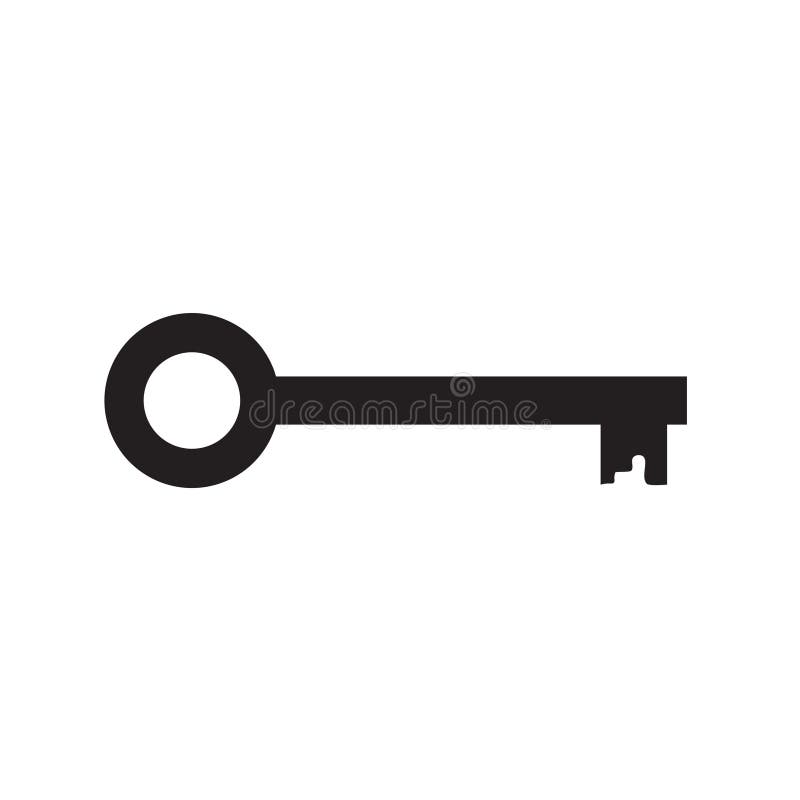 Black key icon stock vector. Illustration of method - 106725267