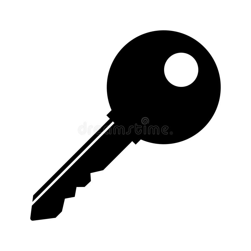 Isolate Black Key Vector Icon, Safty and Security Graphic Elements ...
