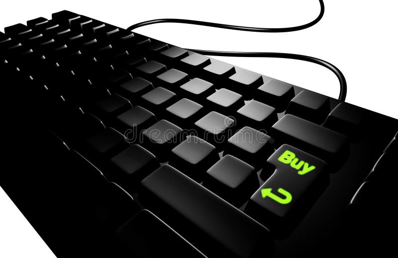 Black keyboard buy stock illustration. Illustration of cable - 10961469