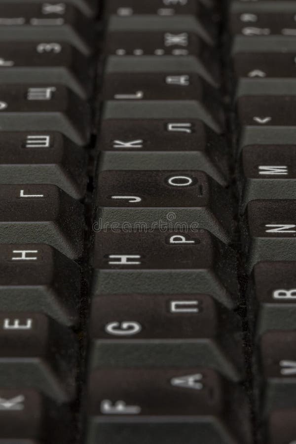 Black Keyboard Closeup. Keyboard Pattern. Horizontal Pattern. Vertical ...
