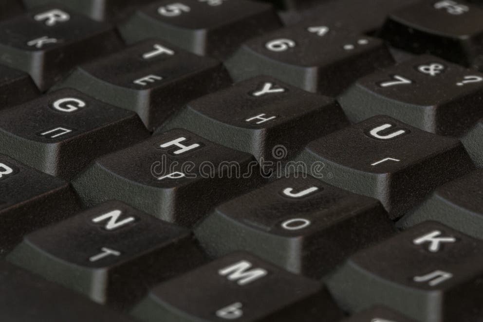 Black Keyboard Closeup. Keyboard Pattern. Horizontal Pattern. Vertical ...