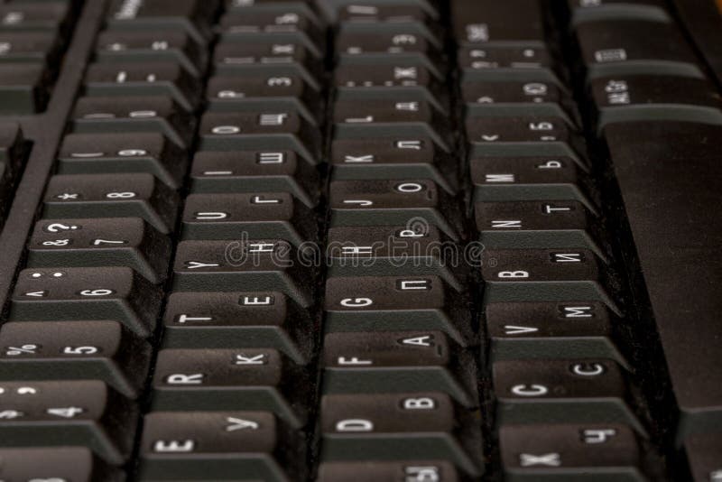Black Keyboard Closeup. Keyboard Pattern. Horizontal Pattern. Vertical ...