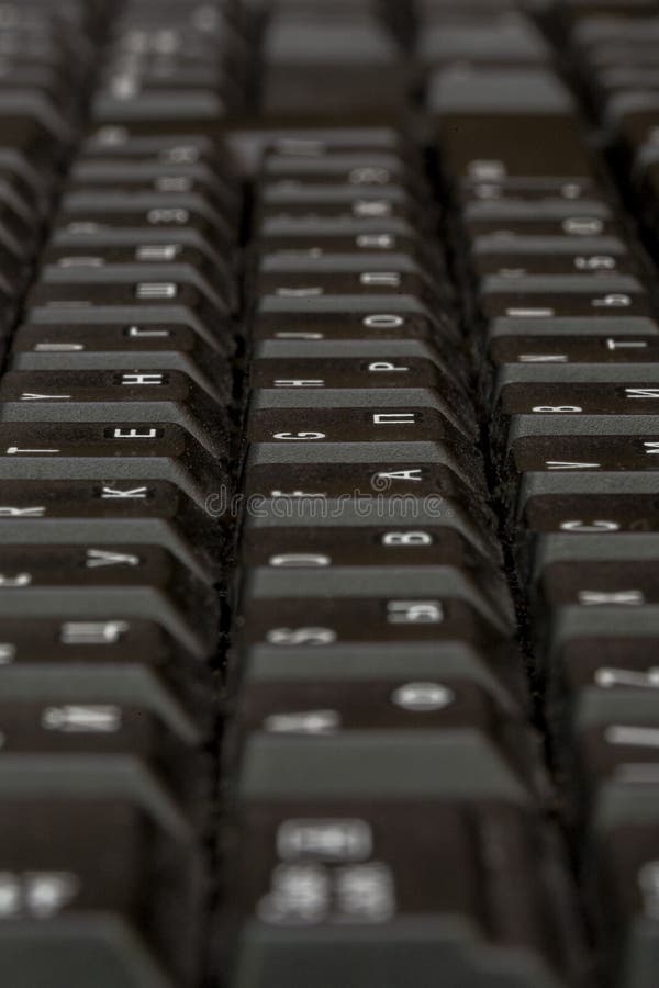 Black Keyboard Closeup. Keyboard Pattern. Horizontal Pattern. Vertical ...