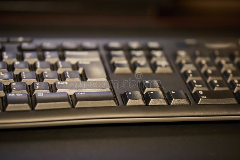 Black Keyboard Detail stock photo. Image of light, letters - 168530514