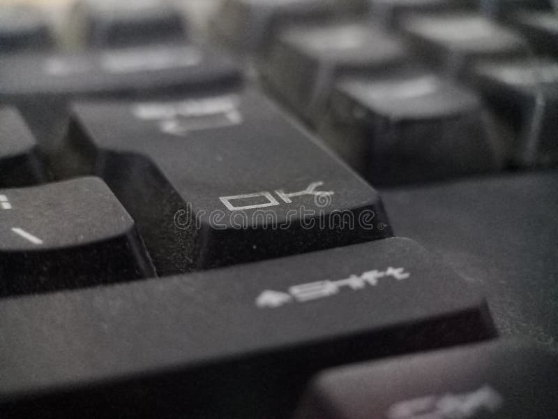 Black Keyboard that Focused on Key Ok Stock Image - Image of text ...