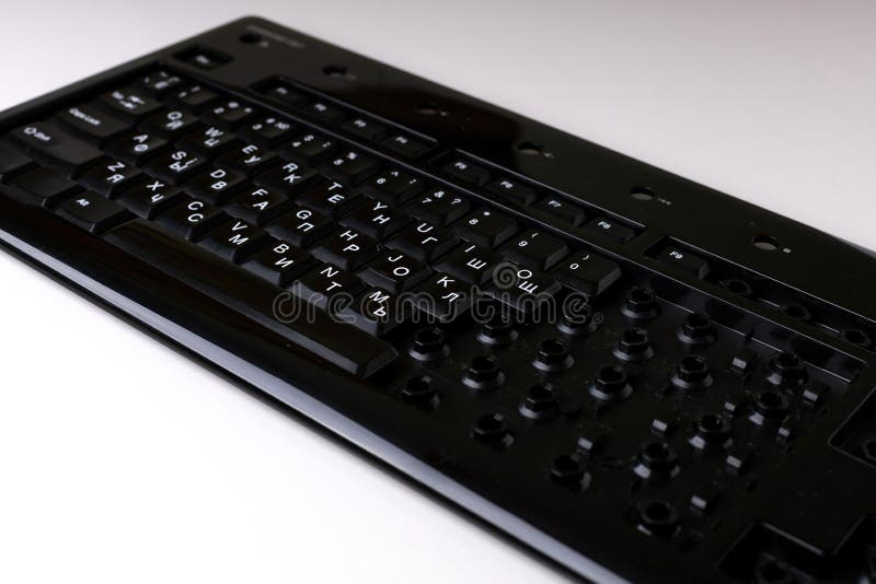 Black Keyboard without Half Keys Stock Photo - Image of backlight, flat ...