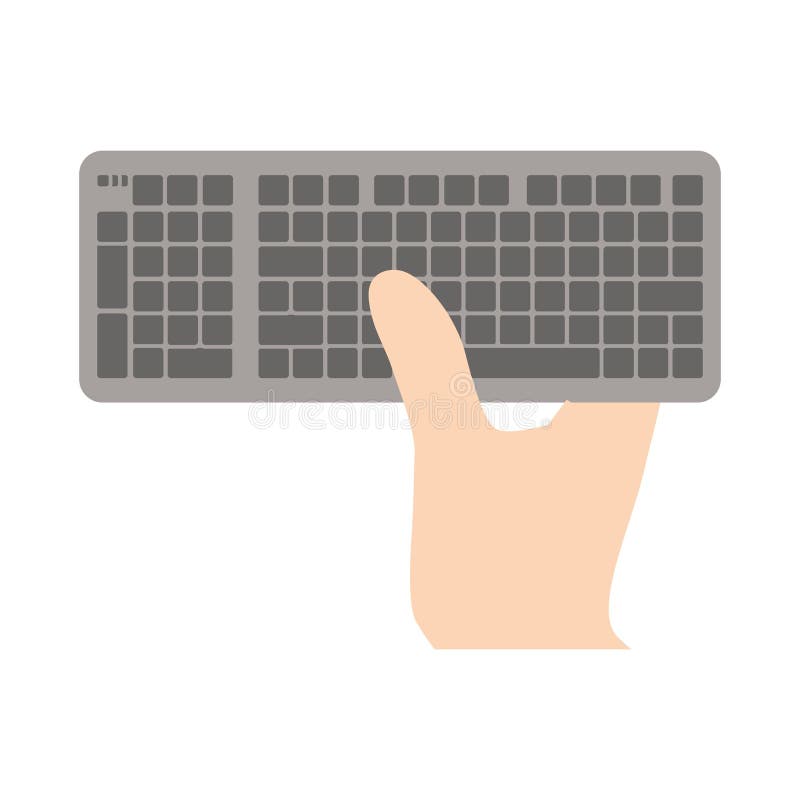 Black Keyboard in the Hand Icon Image Stock Illustration - Illustration ...