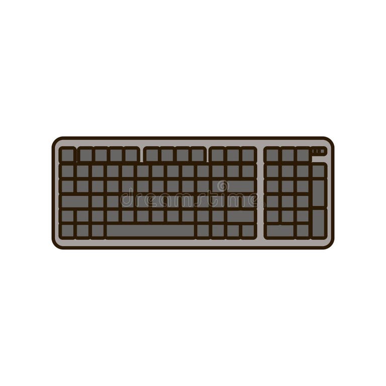 Black keyboard icon image stock illustration. Illustration of black ...