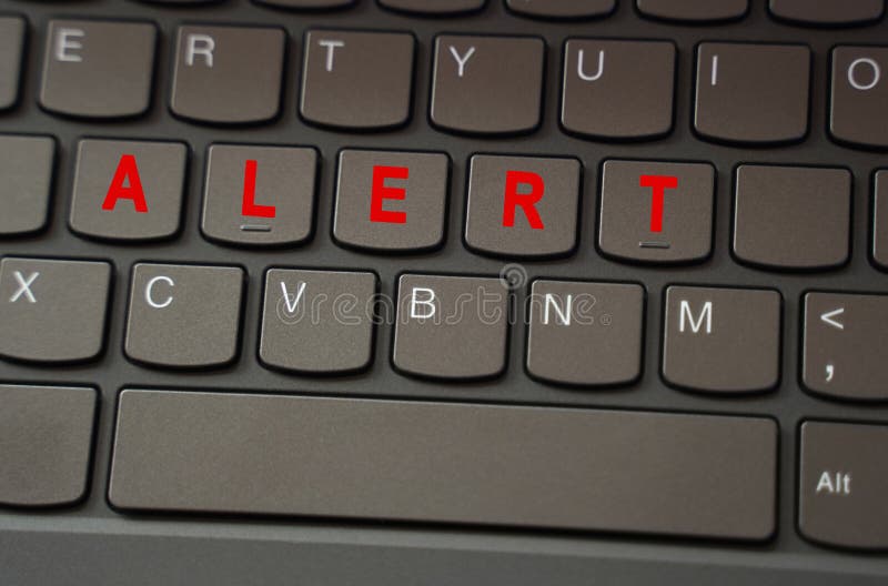 On the Black Keyboard, the Inscription is Highlighted in Red - Alert ...