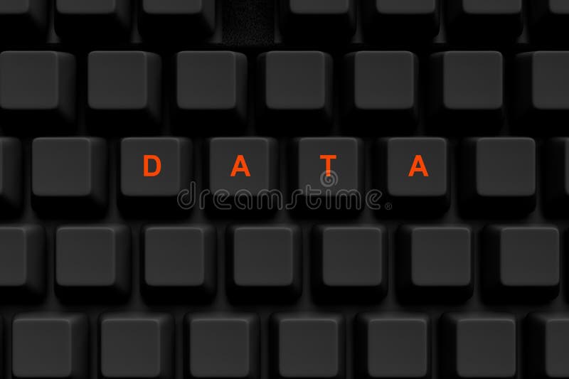 Black Keyboard Keys Spelling Out the Word Data Stock Illustration ...