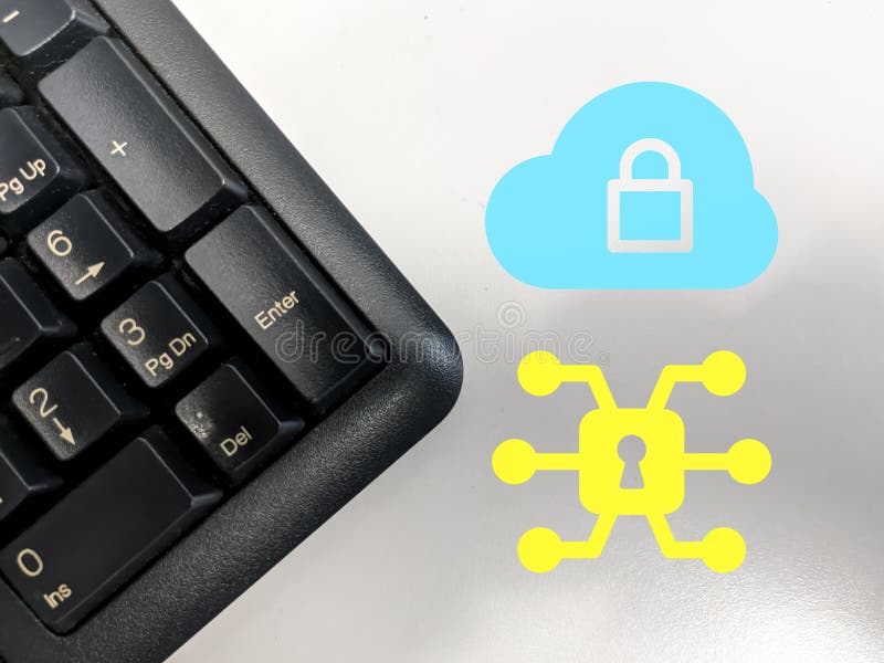 Black Keyboard and Keyword System Icon.Cyber Security Concept Stock ...