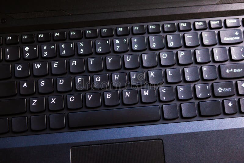 Black Keyboard of Modern Laptop Stock Image - Image of design ...